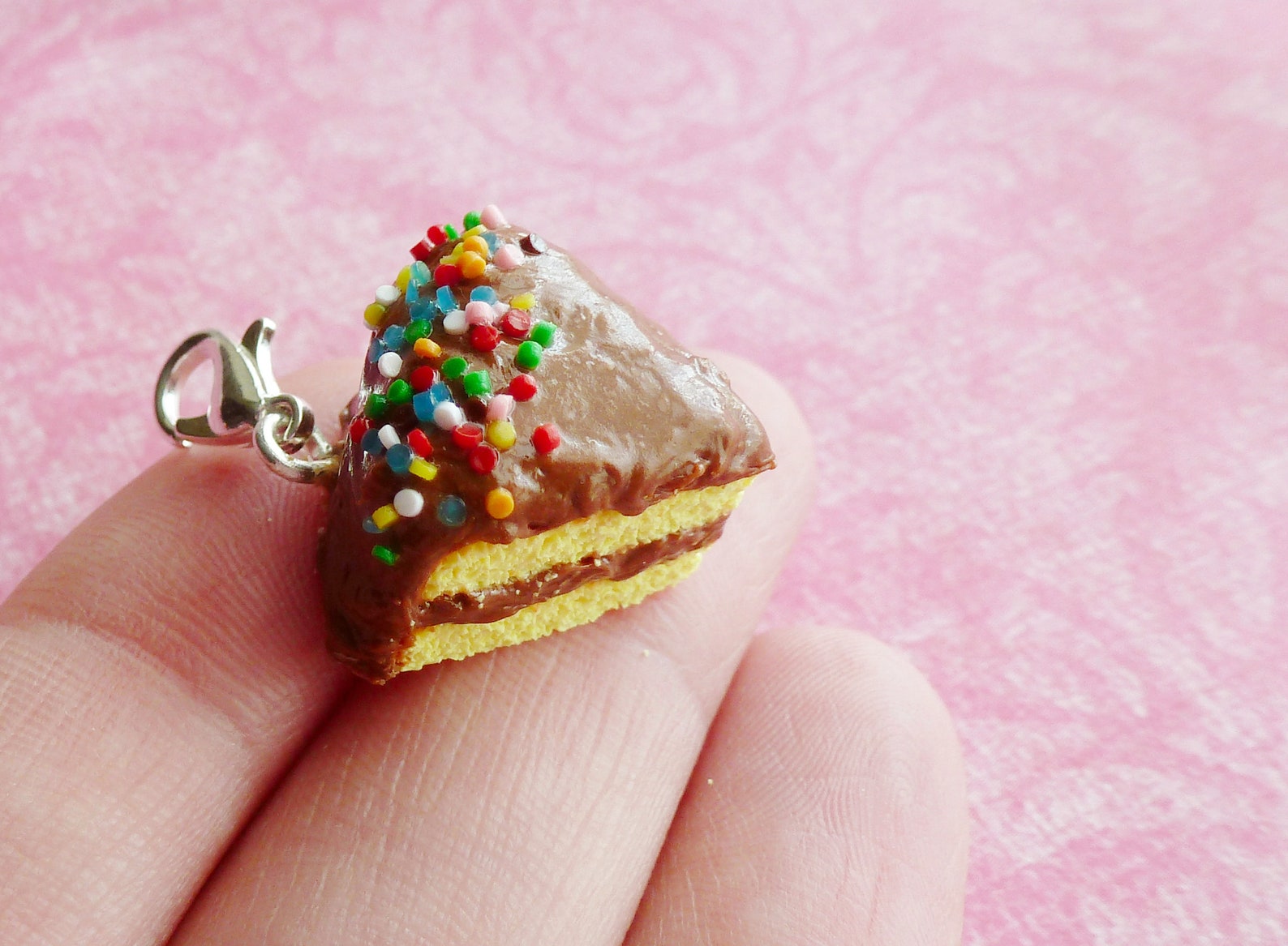 Birthday Cake Charm Miniature Food Jewelry Polymer Clay Charms - Etsy