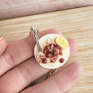 Spaghetti Dinner Necklace,miniature Food Jewelry,polymer Clay Jewelry ...