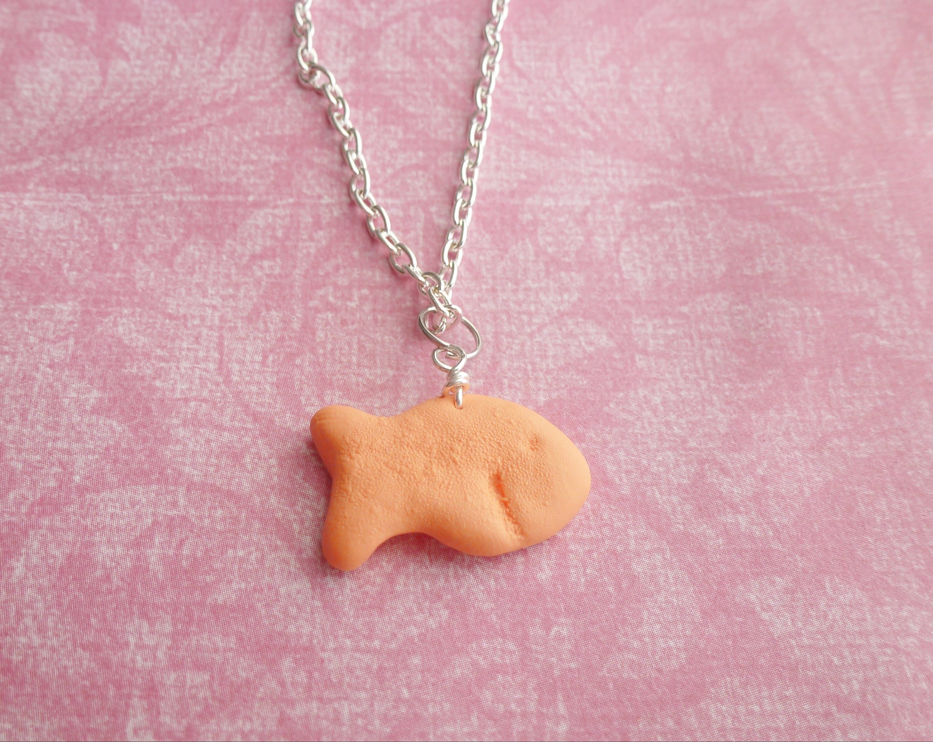 Goldfish Charm Necklace Miniature Food Jewelry Fishing Gifts | Etsy