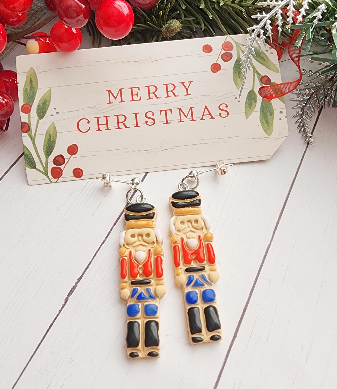 Nutcracker Sugar Cookie Earrings,handmade Polymer Clay Earrings - Etsy