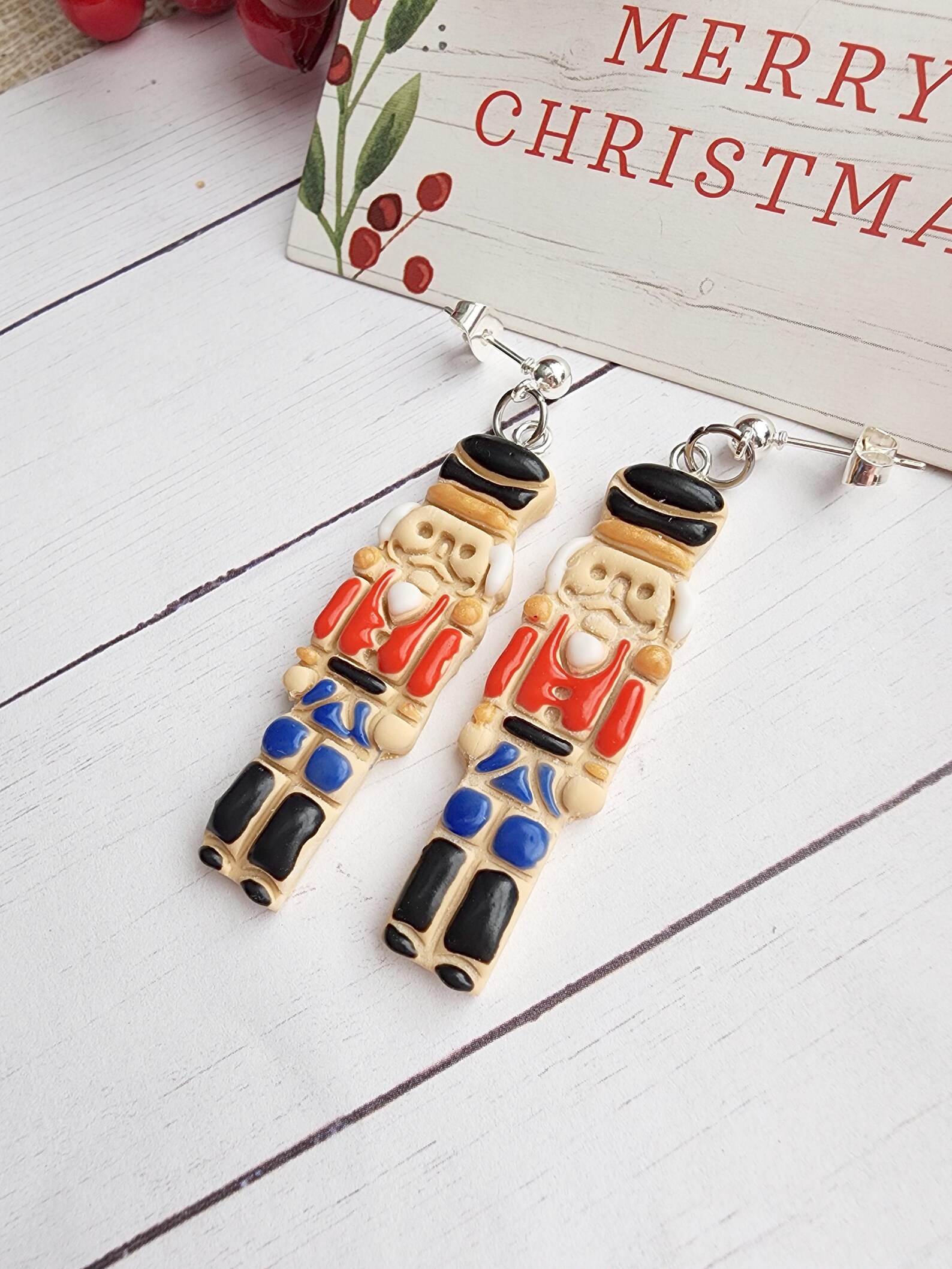 Nutcracker Sugar Cookie Earrings,handmade Polymer Clay Earrings - Etsy