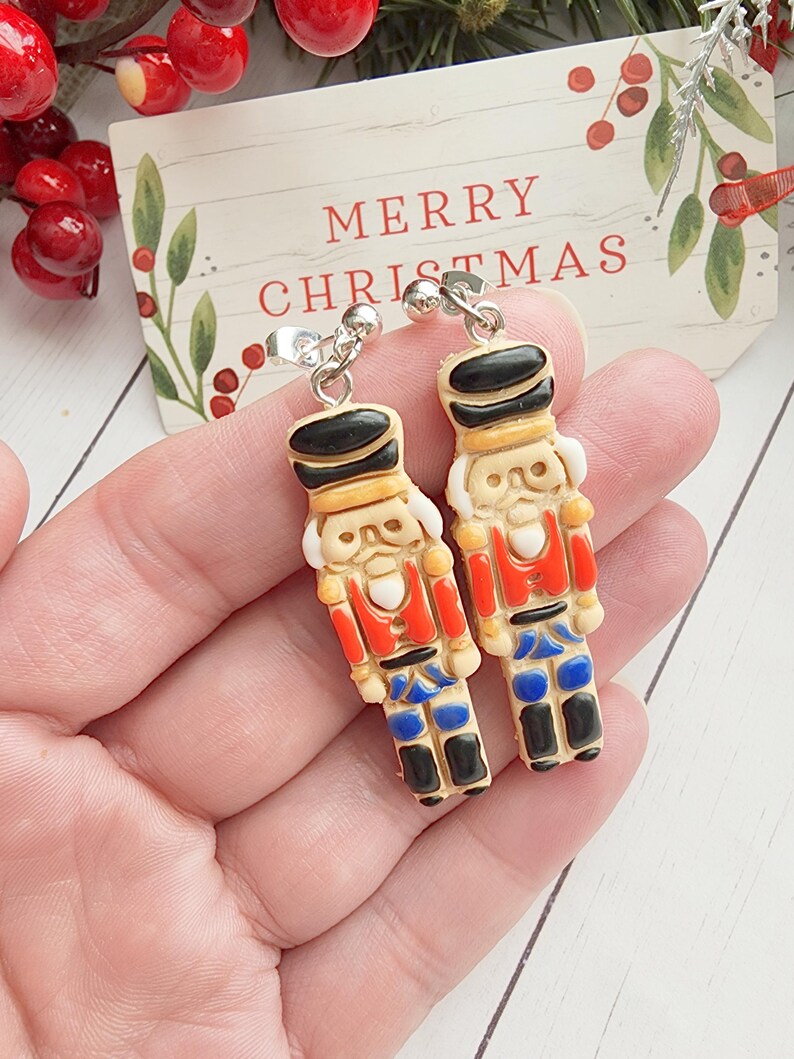 Nutcracker Sugar Cookie Earrings,handmade Polymer Clay Earrings - Etsy