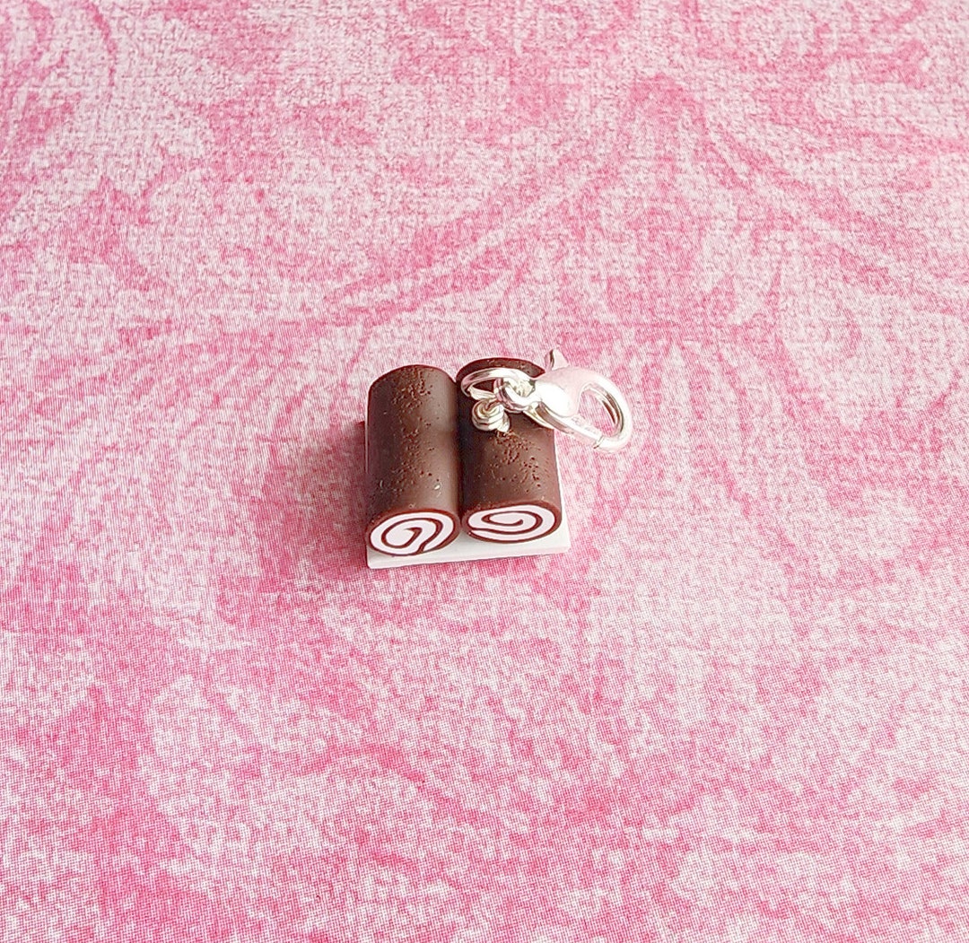 Handmade Polymer Clay Roll Cake Charm: Miniature Food Jewelry - Etsy