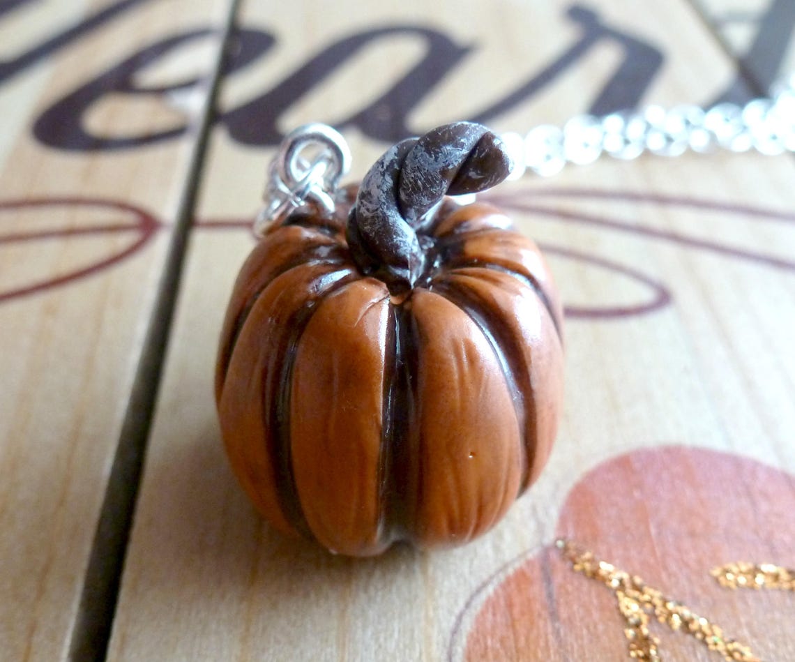 Handmade Pumpkin Necklace/fall Jewelry - Etsy