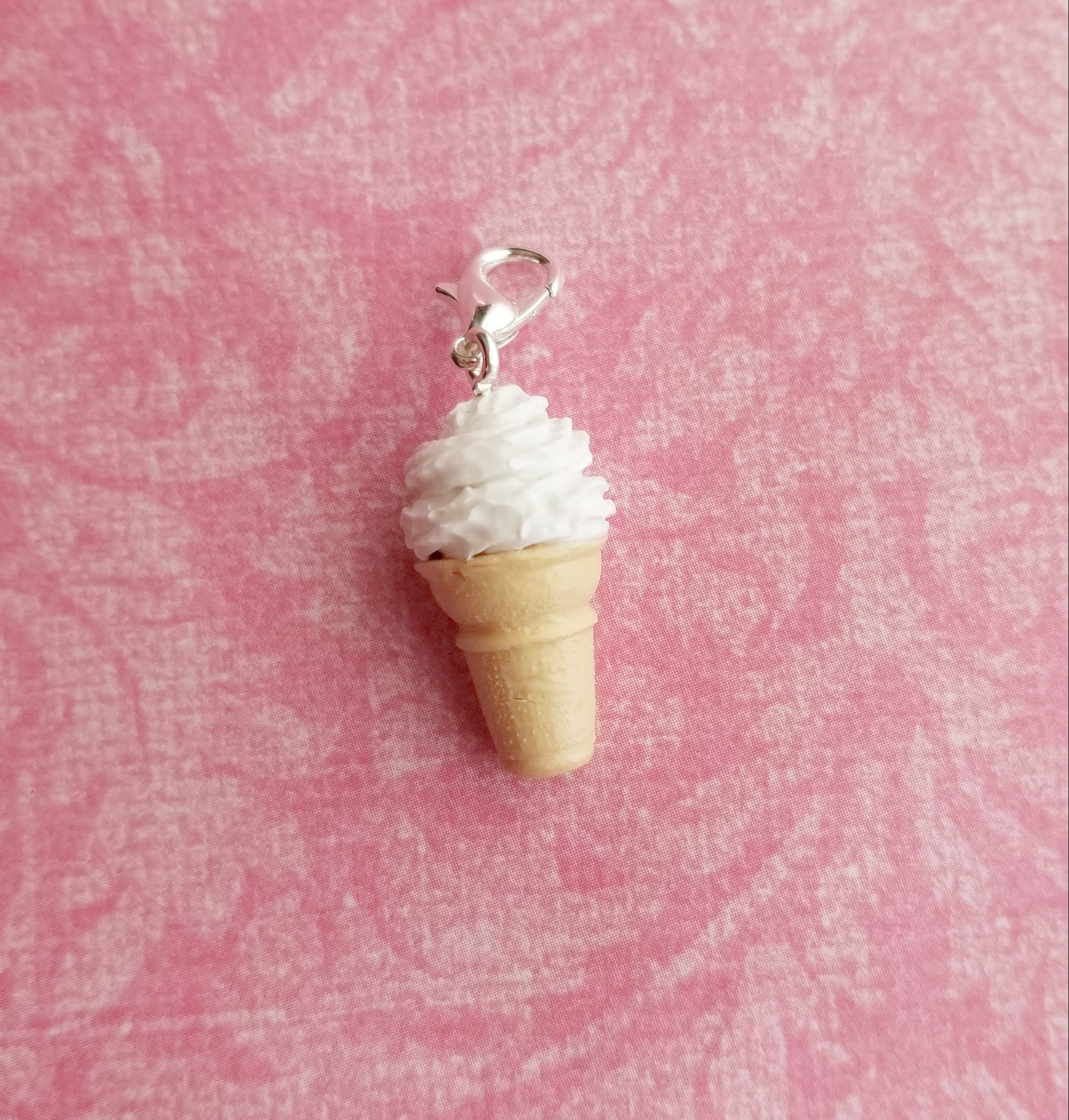 Polymer Clay Ice Cream Cone Charm Miniature Food Jewelry Clay - Etsy