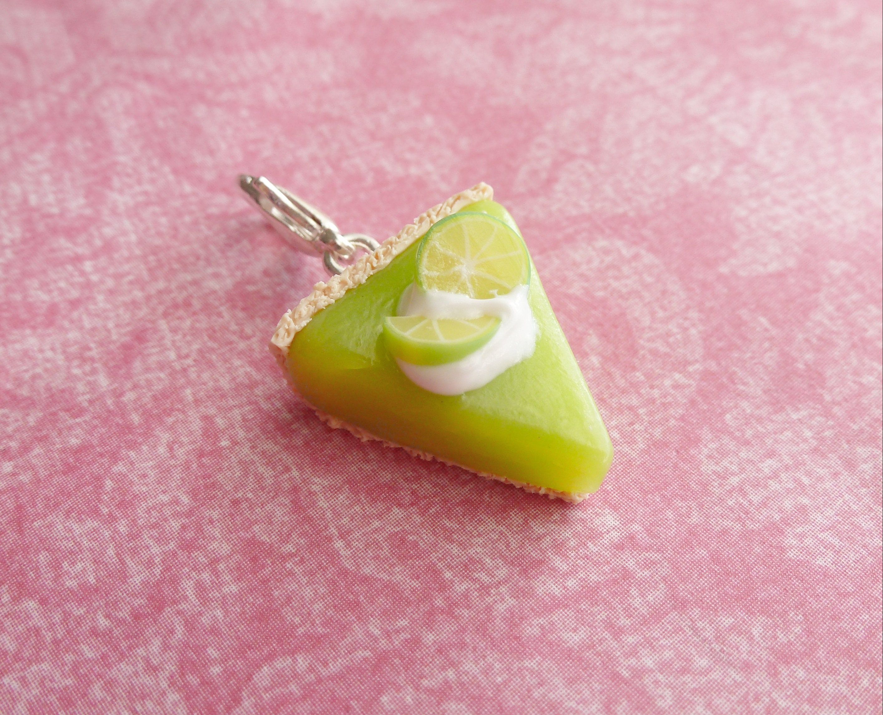 Key Lime Pie Charm Miniature Food Jewelry Polymer Clay Charms - Etsy