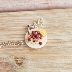 Spaghetti Dinner Necklace,miniature Food Jewelry,polymer Clay Jewelry ...