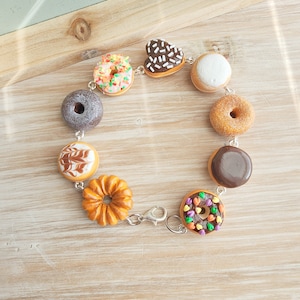Donut Charm Bracelet Handmade Jewelry Polymer Clay Jewelry Handmade ...