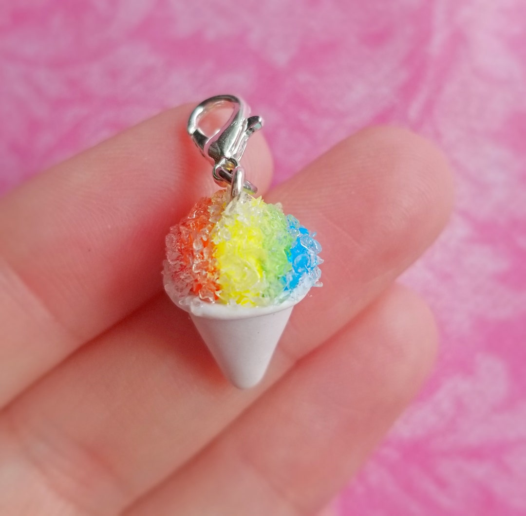 Handmade Snow Cone Charm: Polymer Clay Miniature Food Jewelry - Etsy