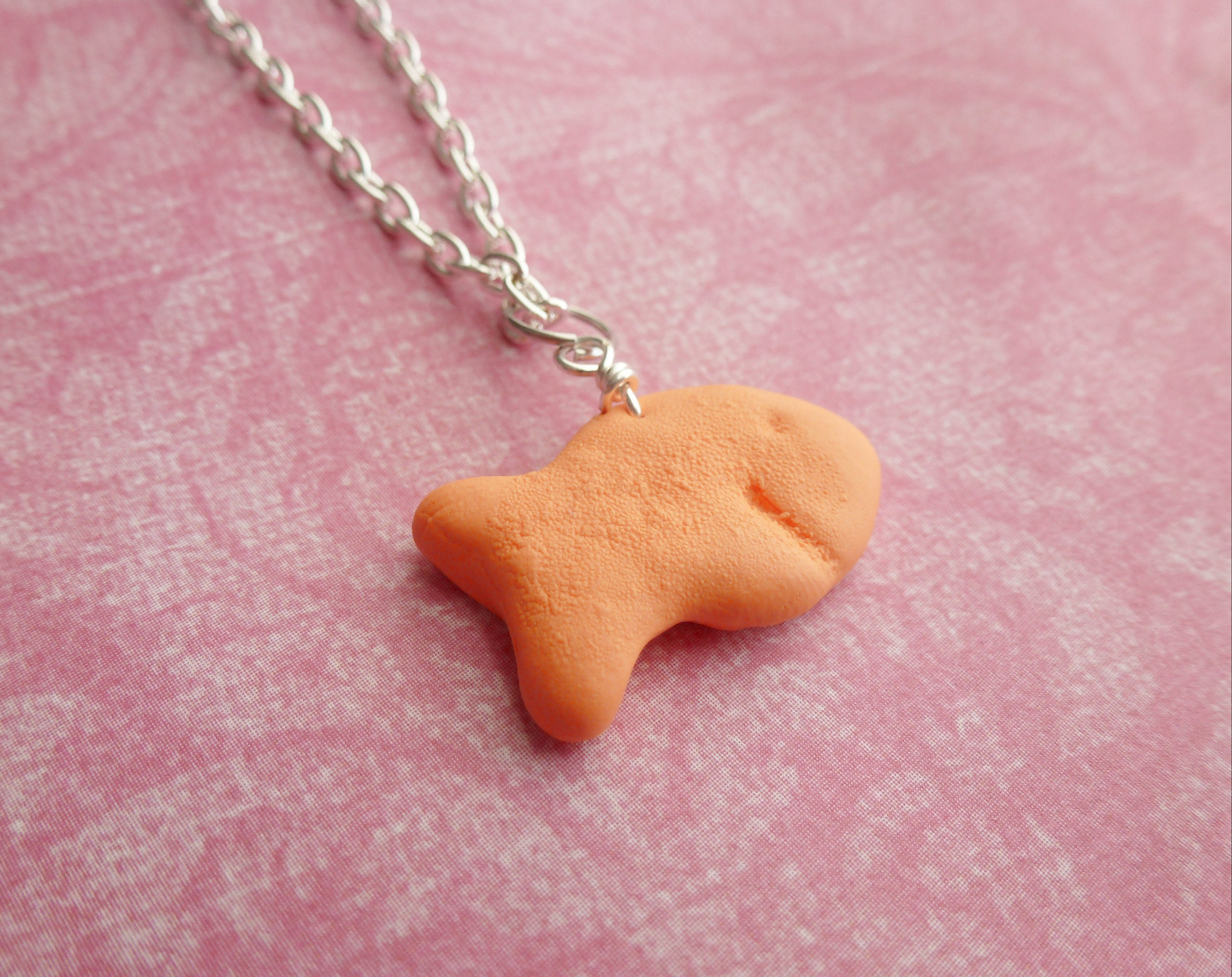 Goldfish Charm Necklace Miniature Food Jewelry Fishing Gifts | Etsy