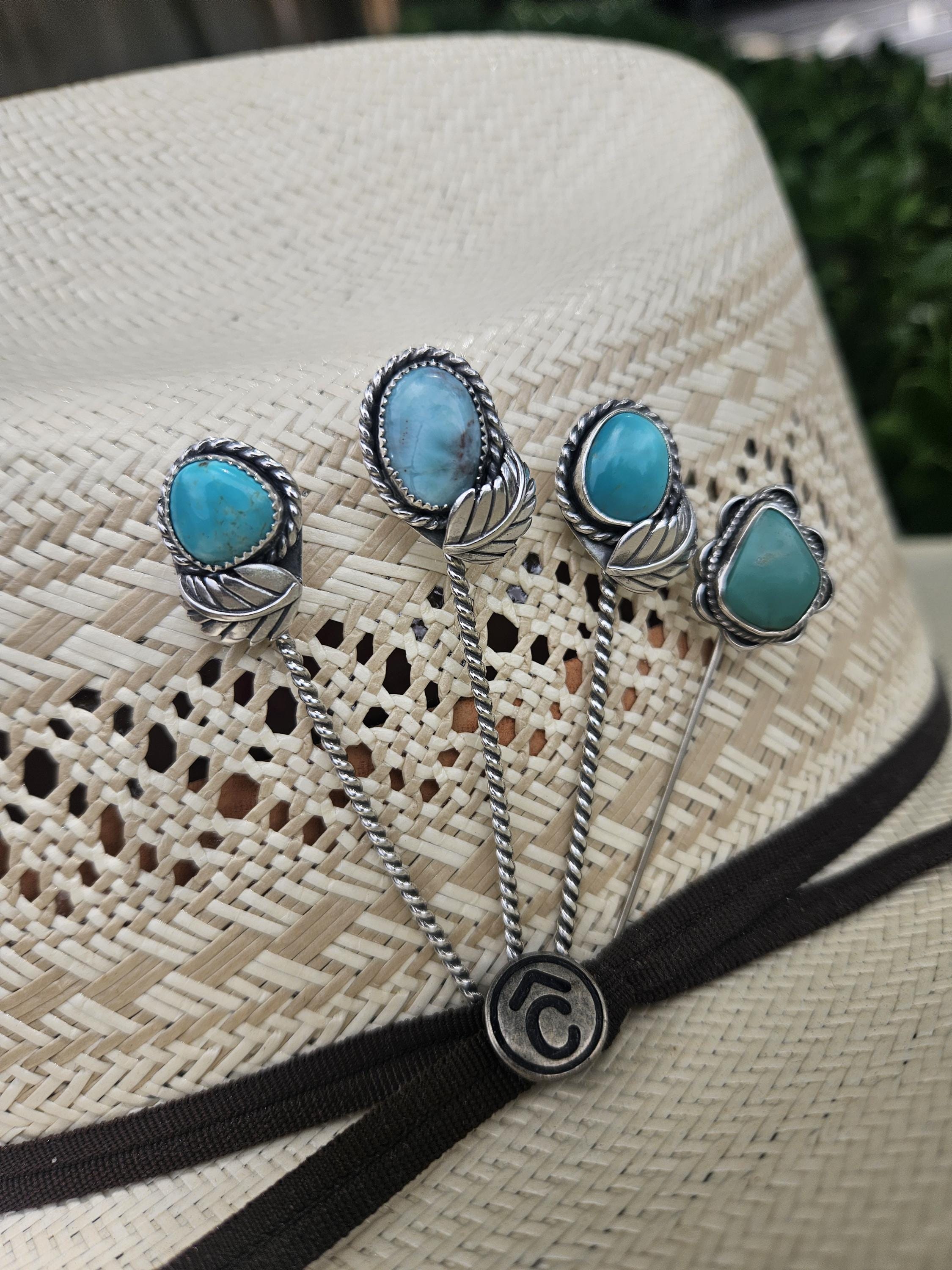 Cowboy Hat Pins - Sterling Silver - Etsy