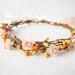 Wedding Floral Crown, Peach Flower Headband, Floral Head Wreath ...