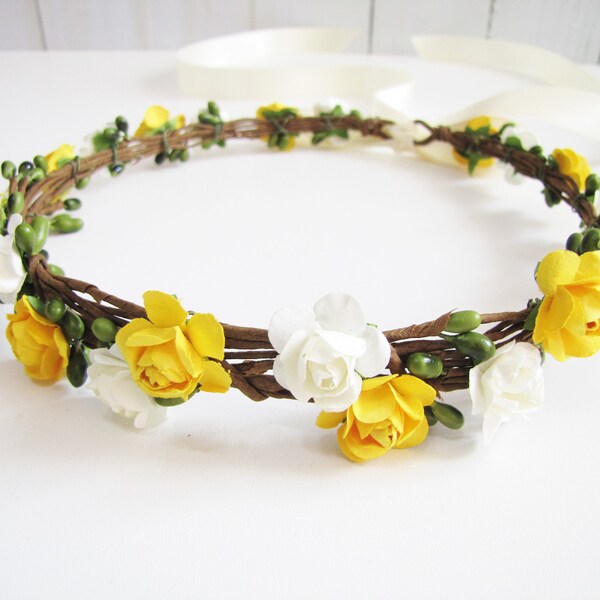 Yellow Flower Crown - Etsy