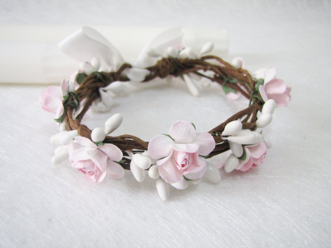 Light Pink Rose Bracelet, Rose Wrist Corsage, Bridesmaid Wrist Corsage ...