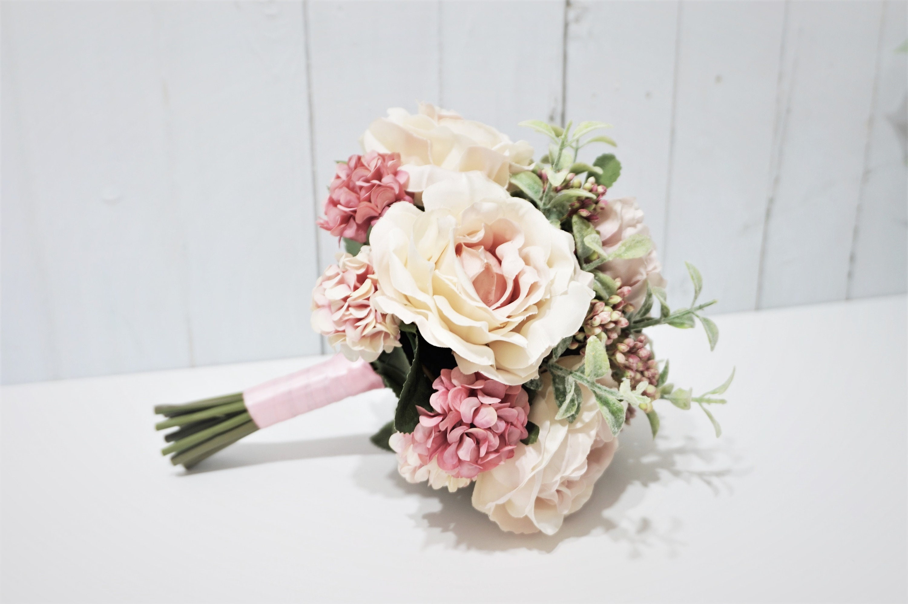 Blush Wedding Bouquet Blush Bridesmaid Bouquet Spring - Etsy