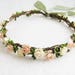Peach Floral Crown Two Flower Color Headband Ivory Floral - Etsy