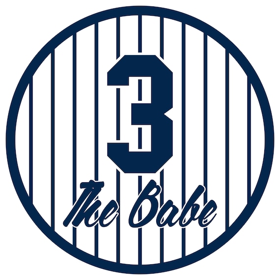 Babe Ruth Sticker New York Yankees Number Decal the Babe - Etsy