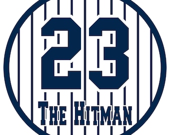 Don Mattingly Retired Number Sticker New York 23 - Etsy