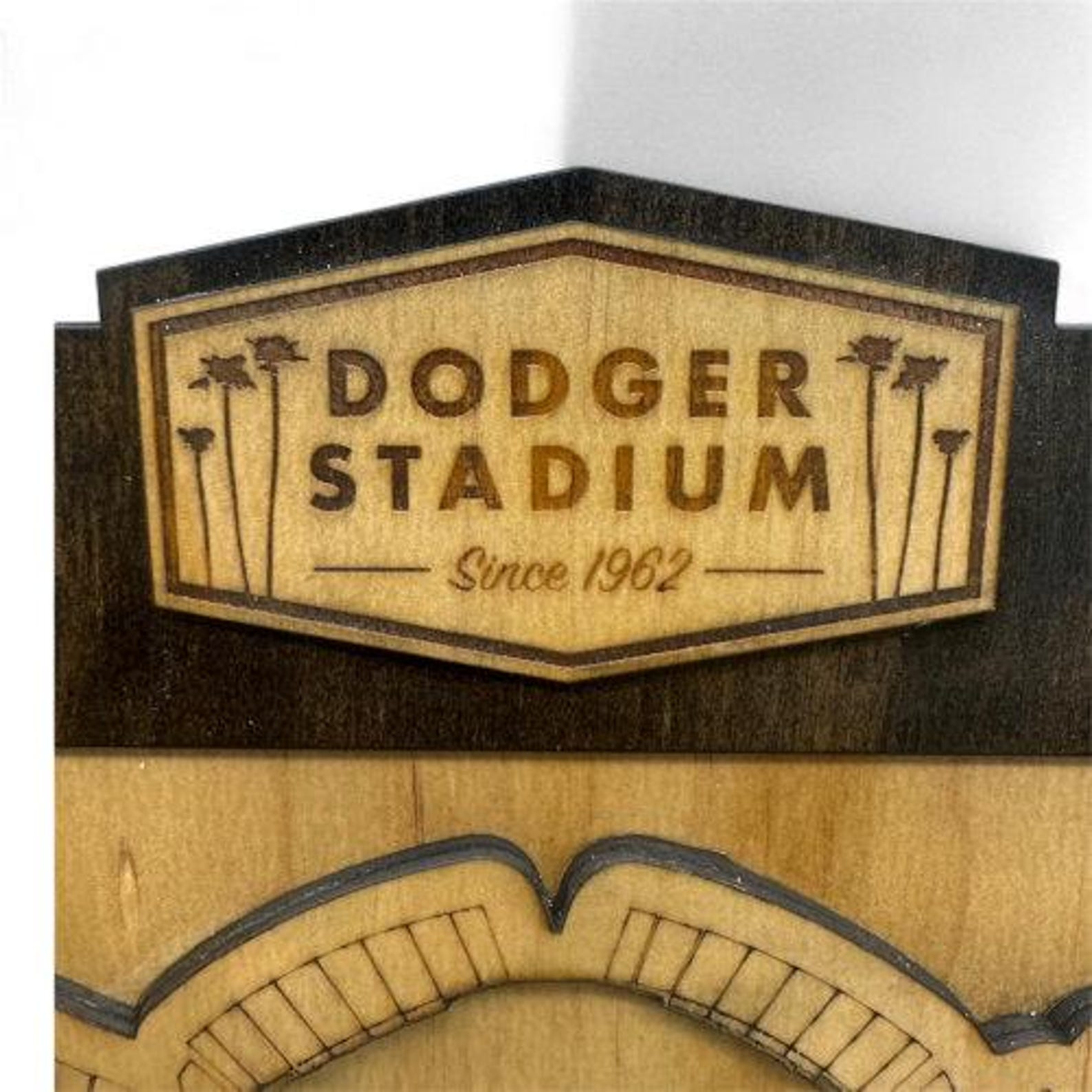 Dodger Stadium 3D Wood Map, Laser Engraved Baseball Wall Art, Baltic ...