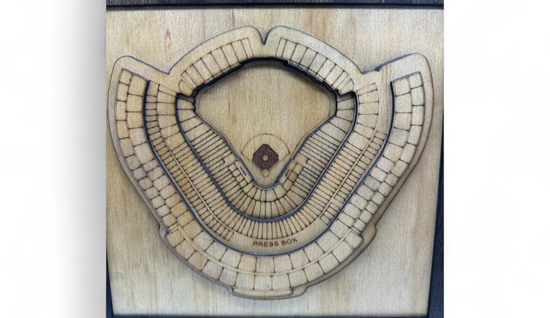 Dodger Stadium 3D Wood Map, Laser Engraved Baseball Wall Art, Baltic ...