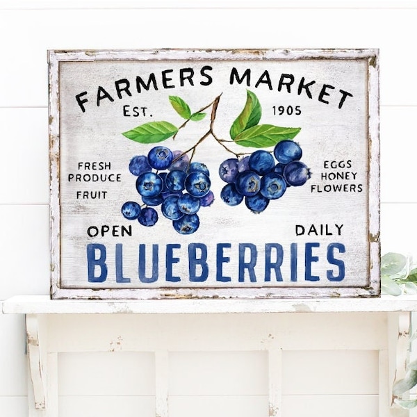 Blueberry Sign - Etsy