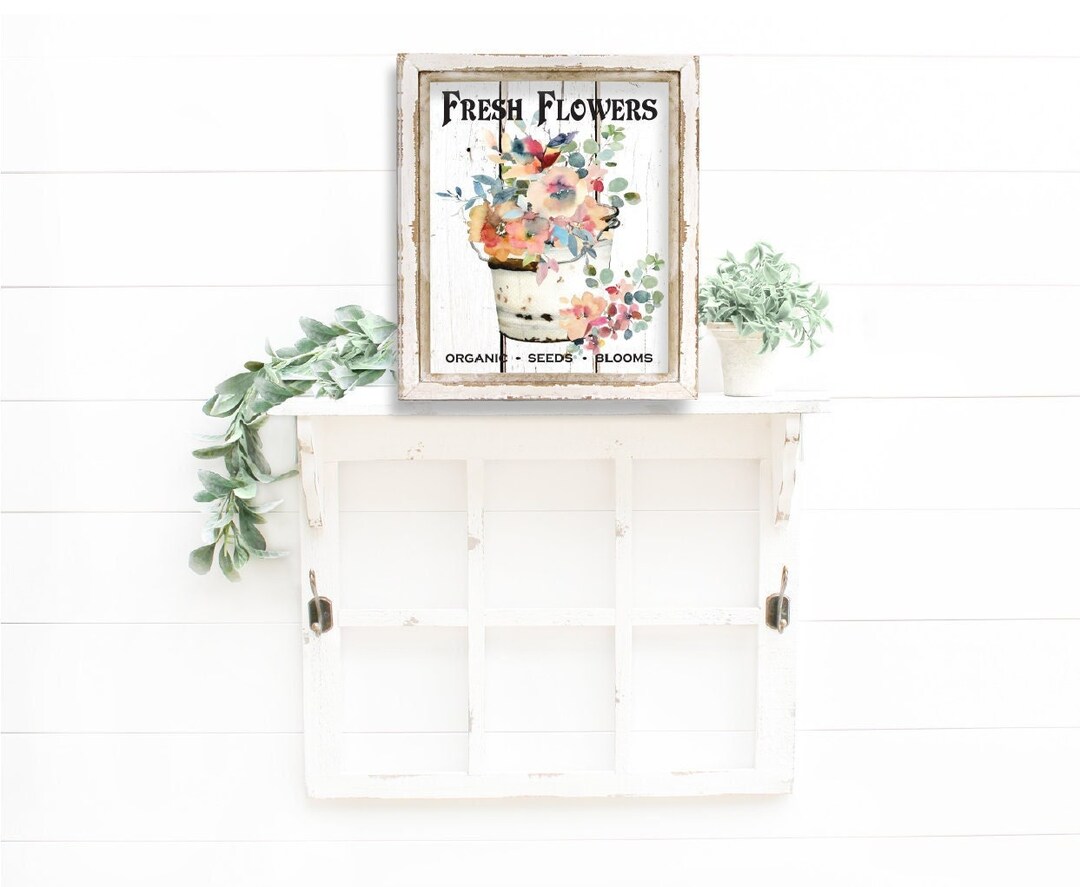Cottage Farmhouse Flower Print - Ready to Frame - Etsy