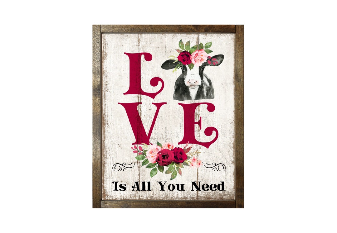 Cute Cow Sign Print - Kitchen Wall Decor - Ready to Frame - Etsy
