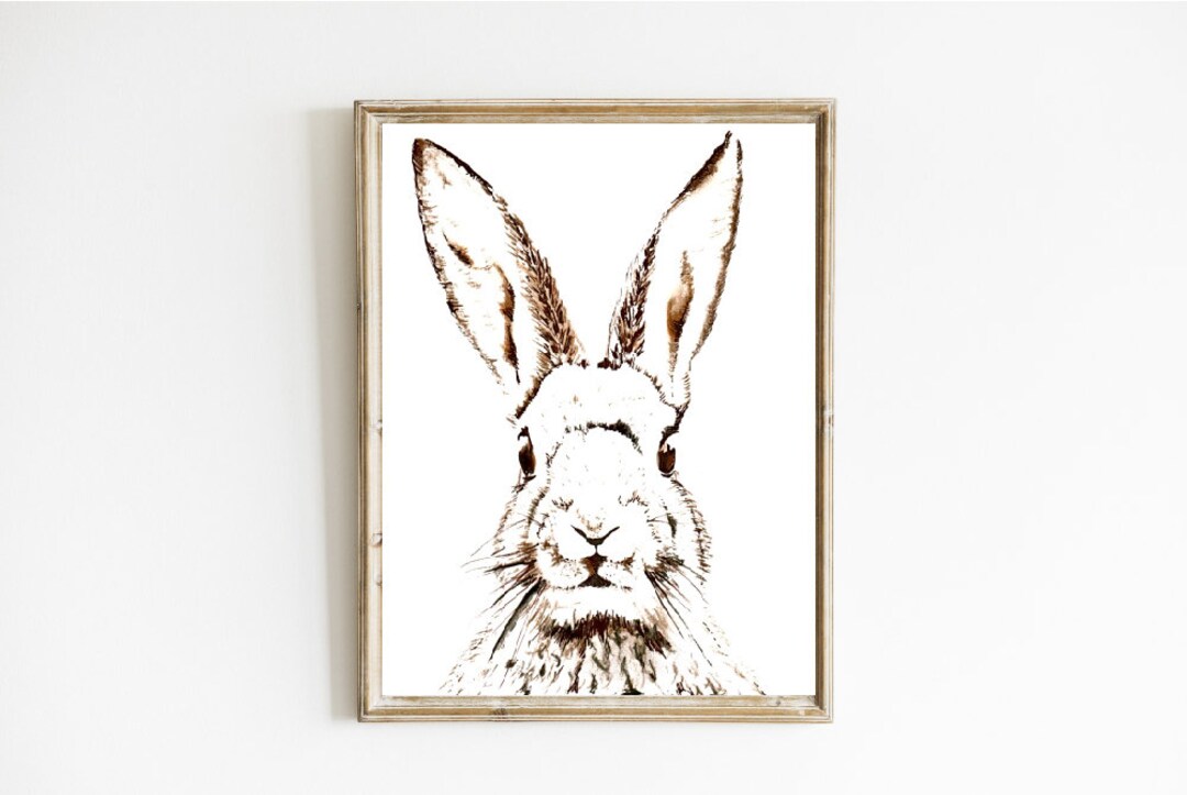 French Rabbit Print - Etsy