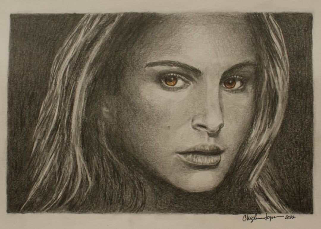 Natalie Portman Print of Graphite and Colored Pencil Drawing - Etsy