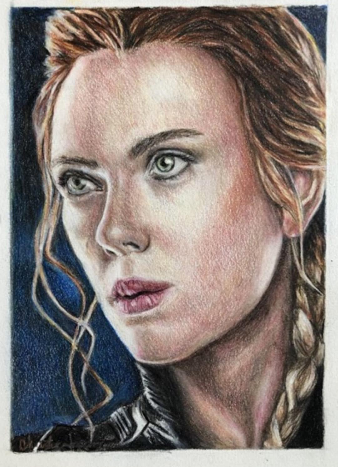 Black Widow / Natasha Romanoff / Scarlett Johansson Print of Colored ...