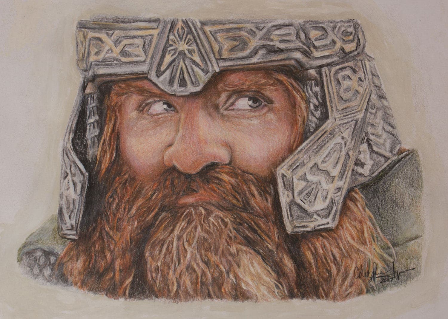 Gimli / John Rhys-davies Print of Colored Pencil Drawing - Etsy
