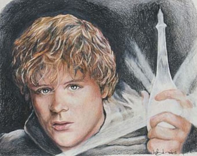 Sean Astin / Samwise Gamgee /sam Gamgee Print of Colored Pencil Drawing ...