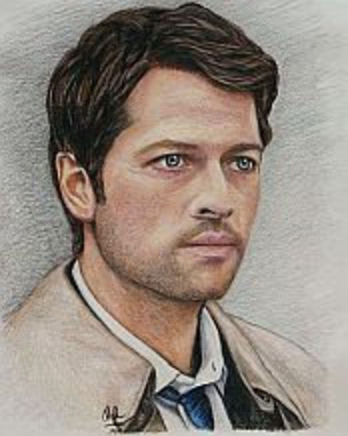 Misha Collins / Castiel Print of Drawing - Etsy