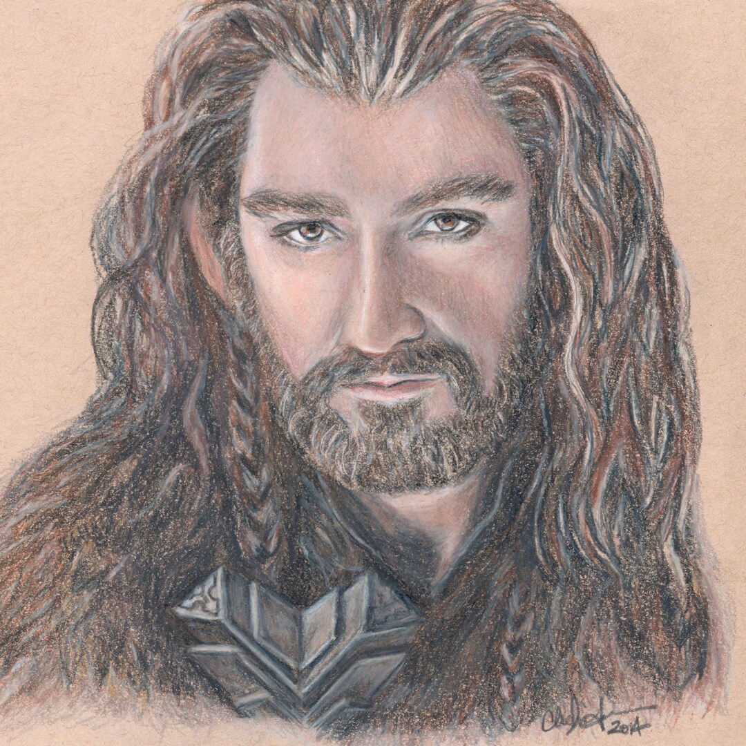 Thorin Oakenshield / Richard Armitage Print of Colored Pencil Drawing ...