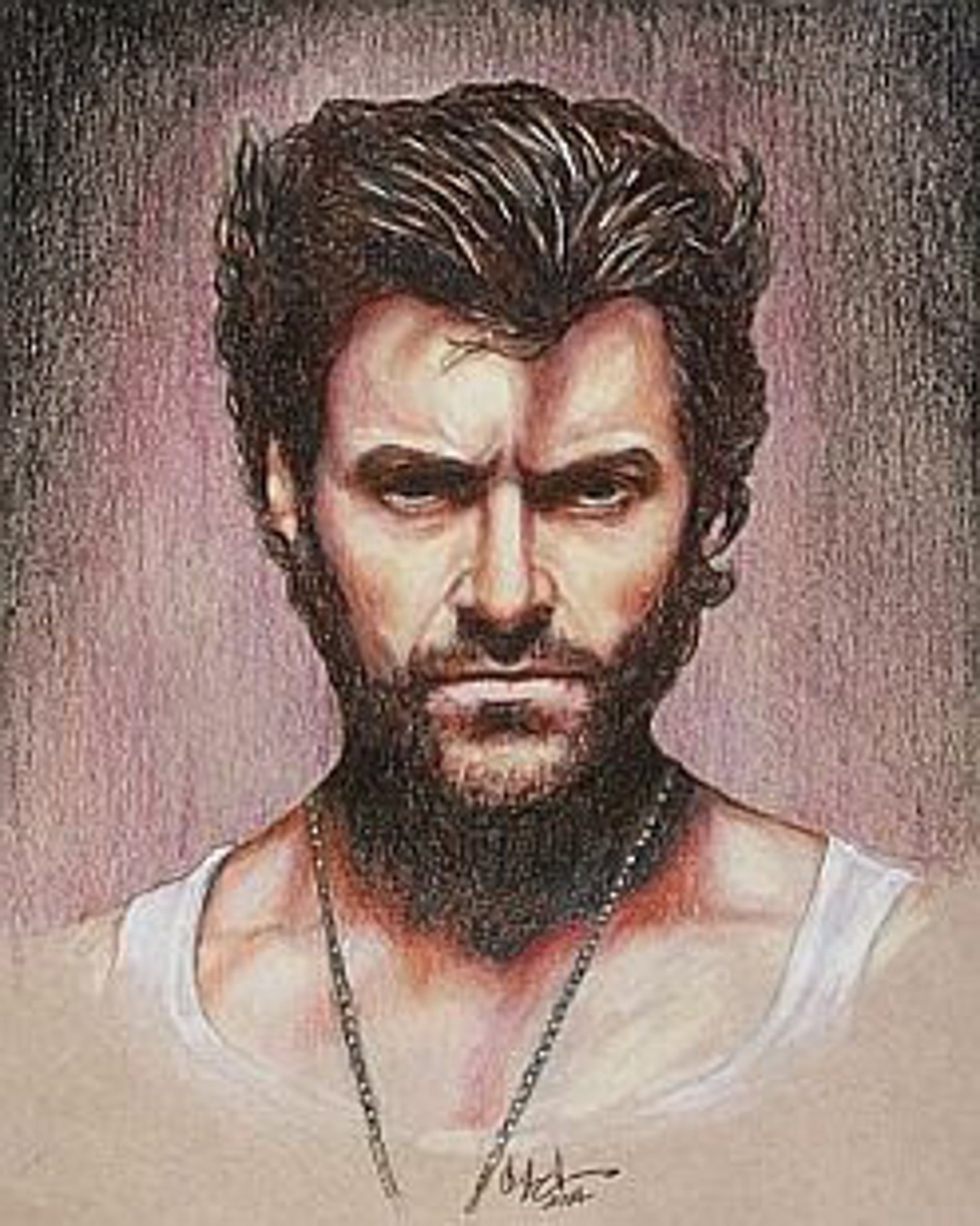 Hugh Jackman / Wolverine Print of Colored Pencil Drawing - Etsy