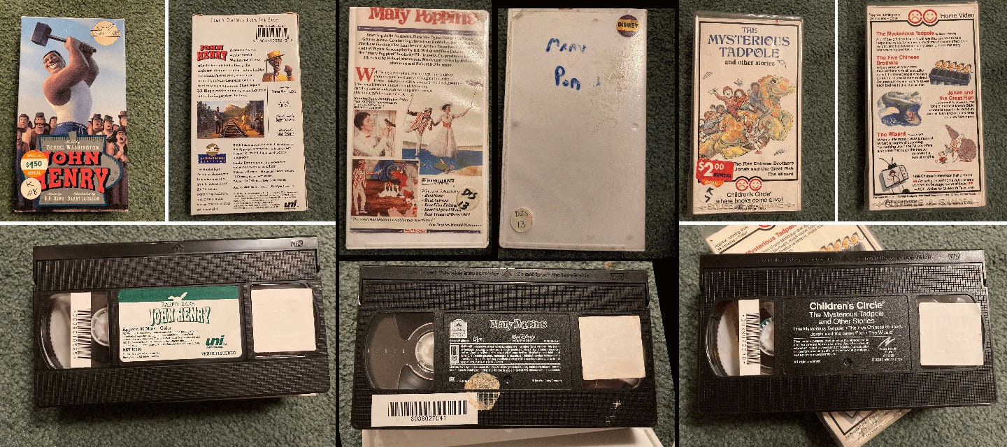 VHS Tapes for Children Disney and Other Animations Ardman - Etsy