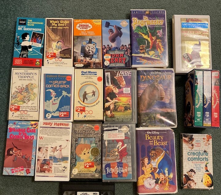 VHS Tapes for Children Disney and Other Animations Ardman - Etsy