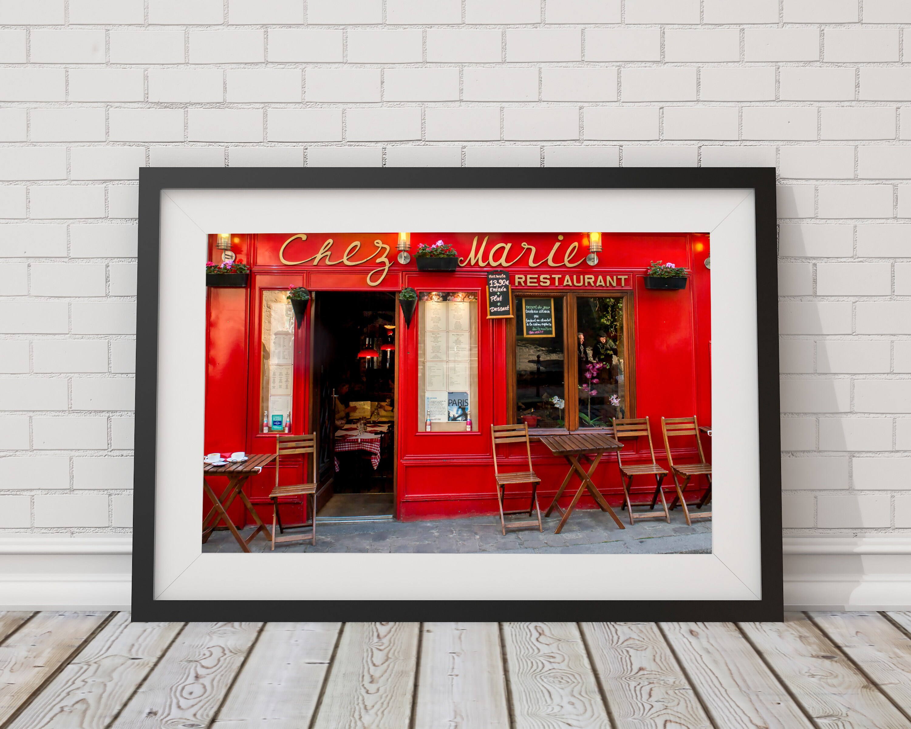 Ruby Red Cafe Paris Print Paris in Color Paris Photography - Etsy