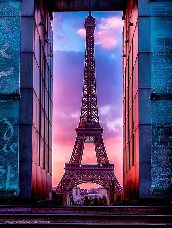 Eiffel Tower Paris Wallpaper Purple