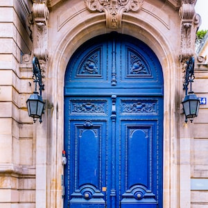 Blue Paris Doors Art Prints: French Wall Decor, Set of 4 - Etsy