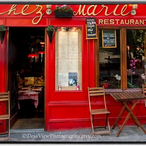 Ruby Red Cafe, Paris Print, Paris in Color, Paris Photography, Modern ...