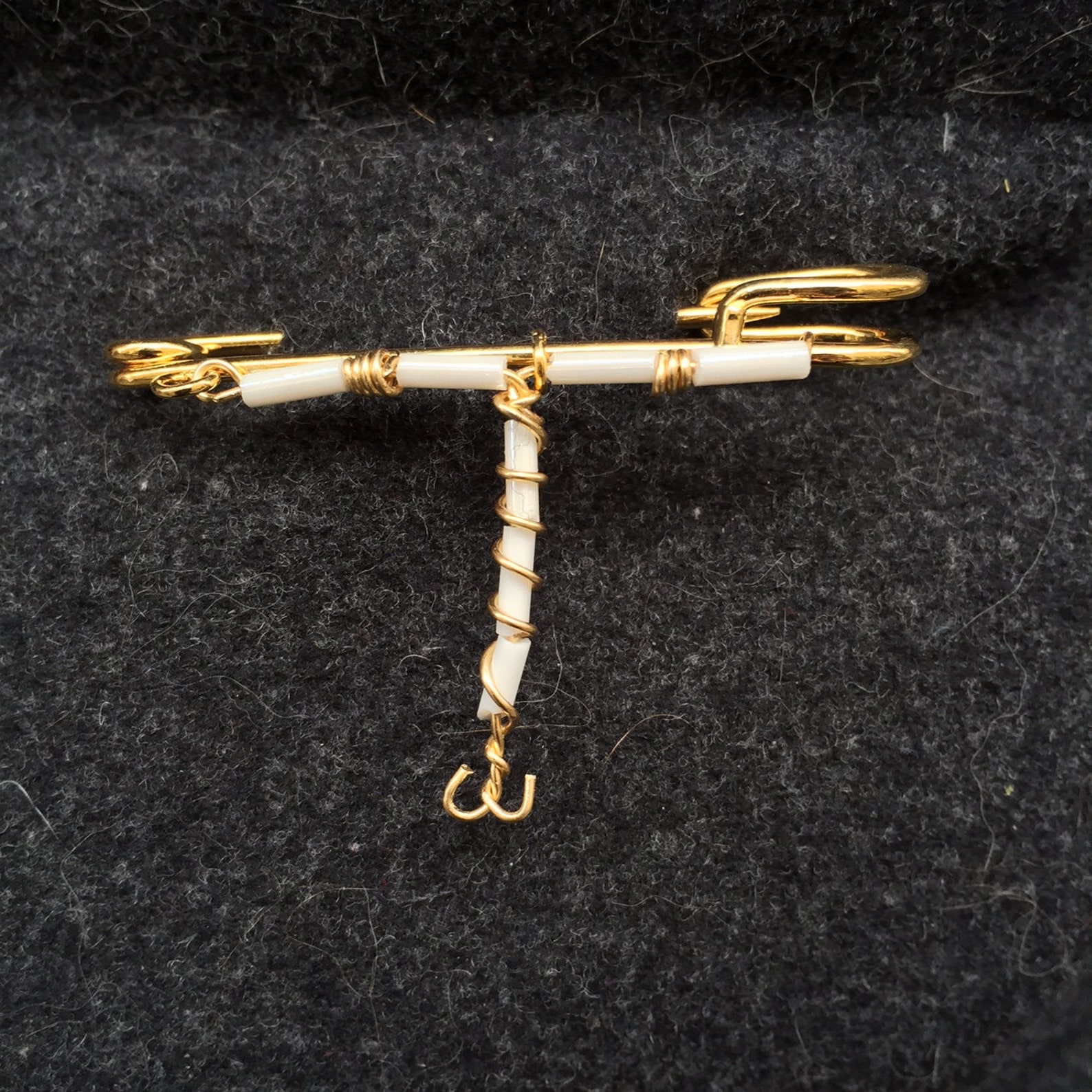 Copper IUD Necklace or Pin. Homemade Out of Wire, Beads and Chain by ...