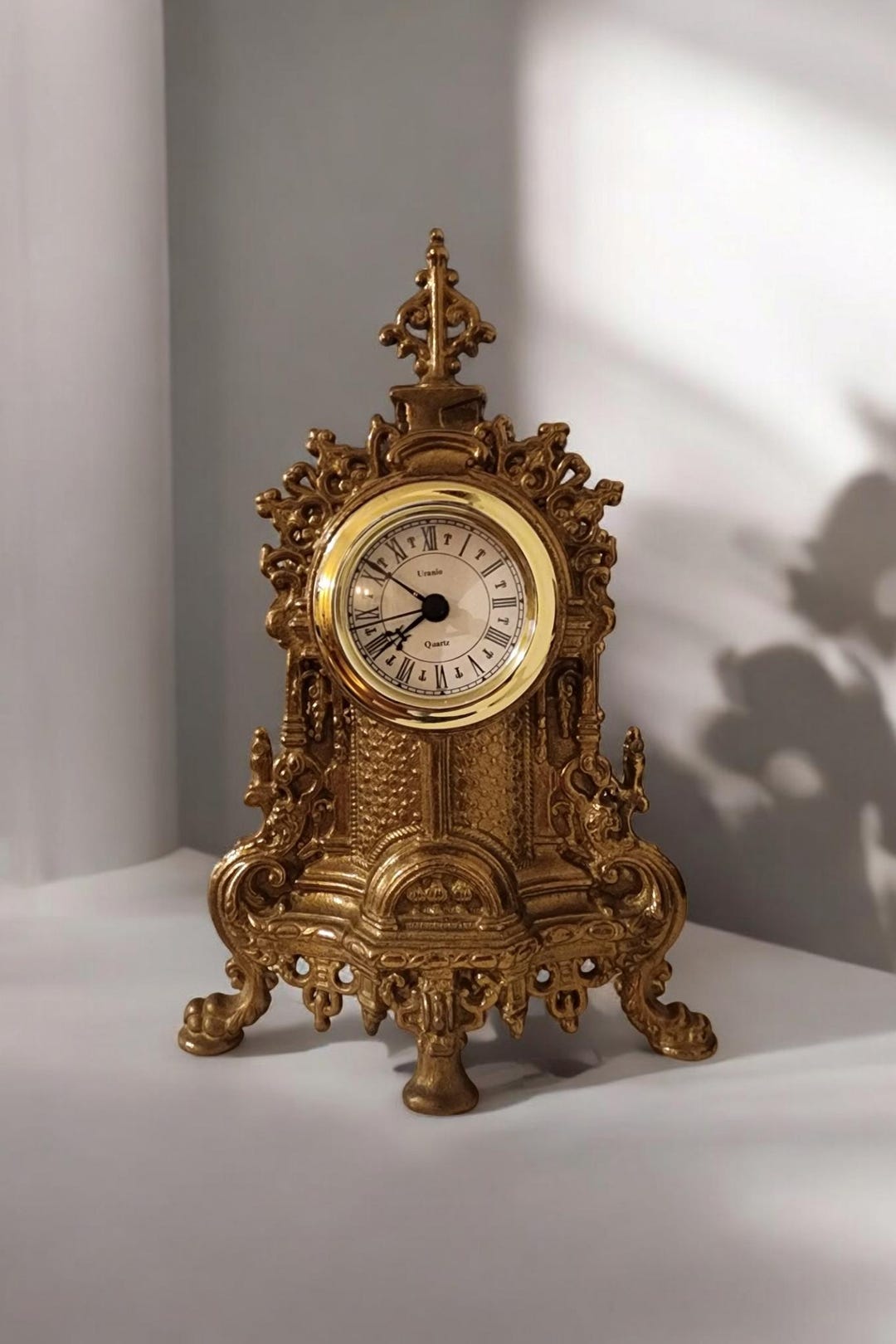 Vintage Italian Quartz Mantel Clock - Etsy