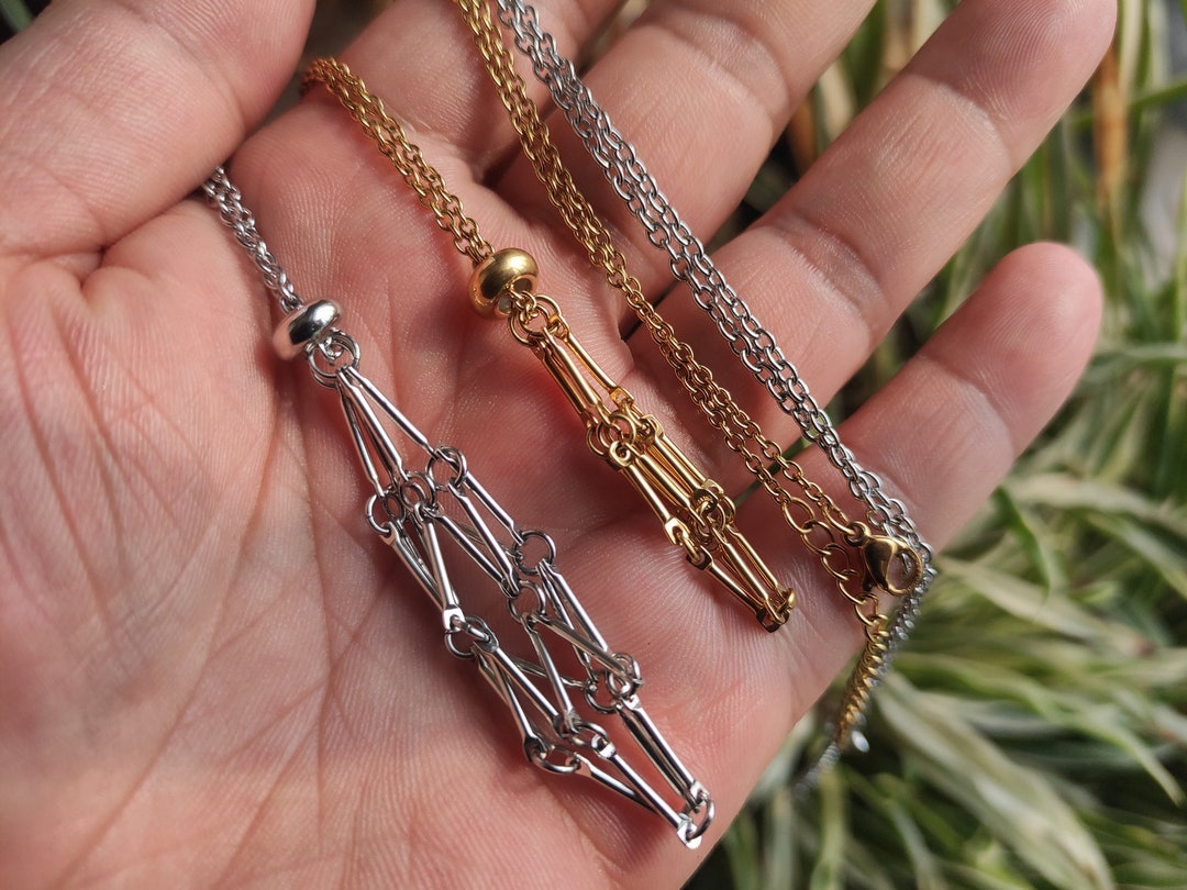 High Quality Crystal Cage Necklace Holder Empty Stone Holder ...