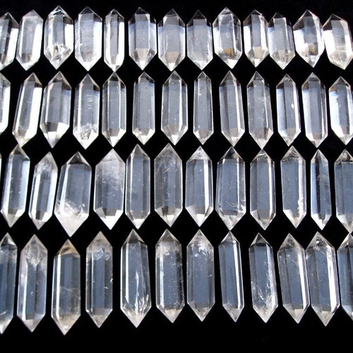 Clear Quartz Crystal Point Wand Double Terminated Natural Rock - Etsy