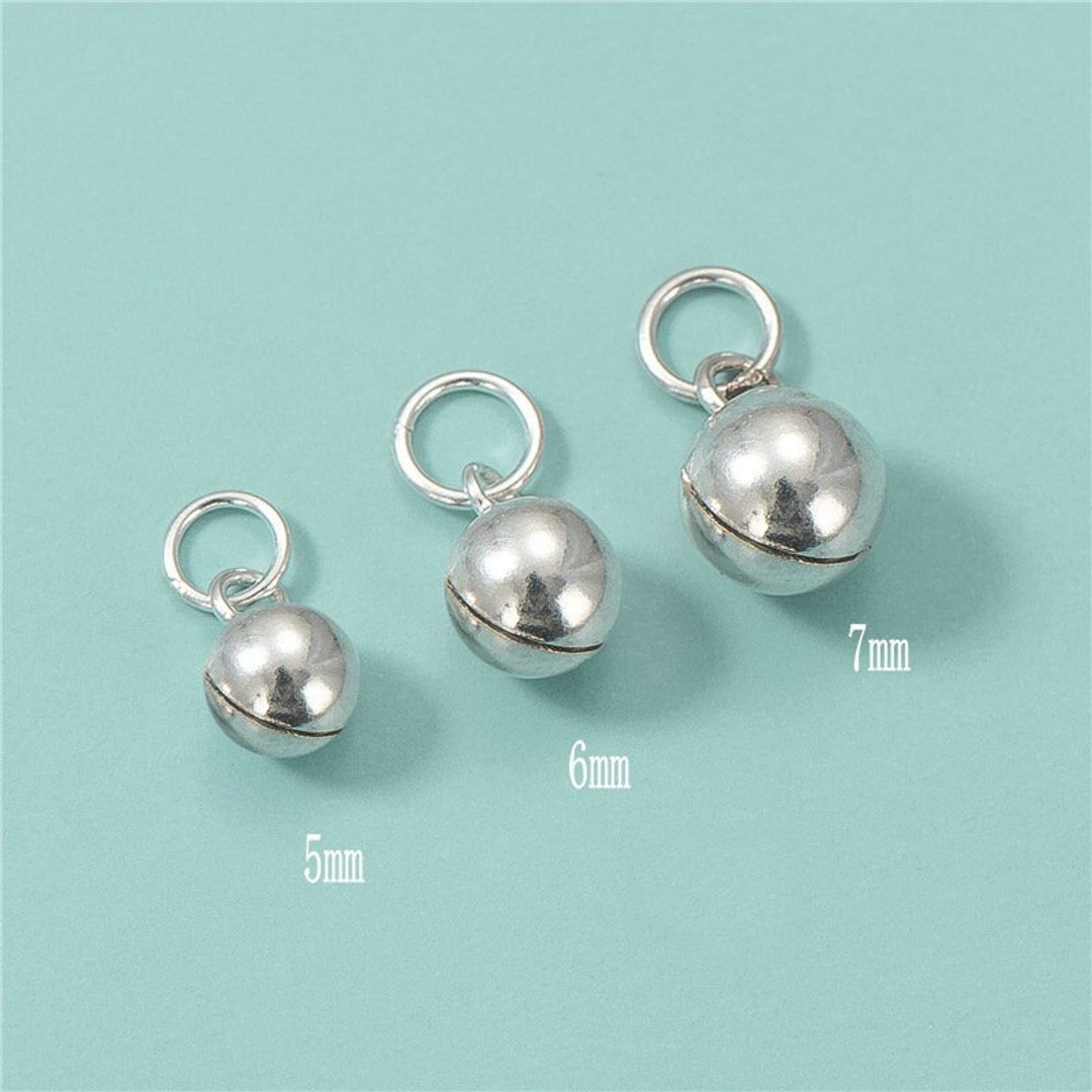 925 Sterling Silver Bell Charm Pendant High Quality Solid 925 Silver ...