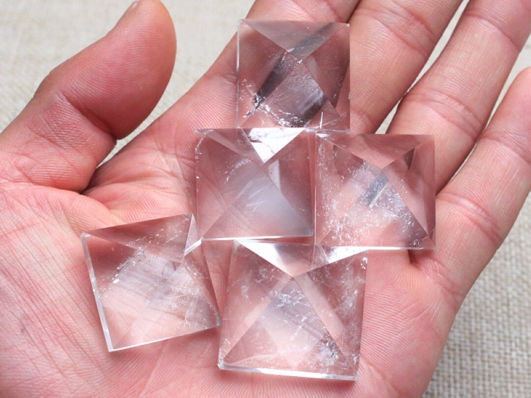 Clear Quartz Pyramid Natural Crystal Pyramid - Etsy