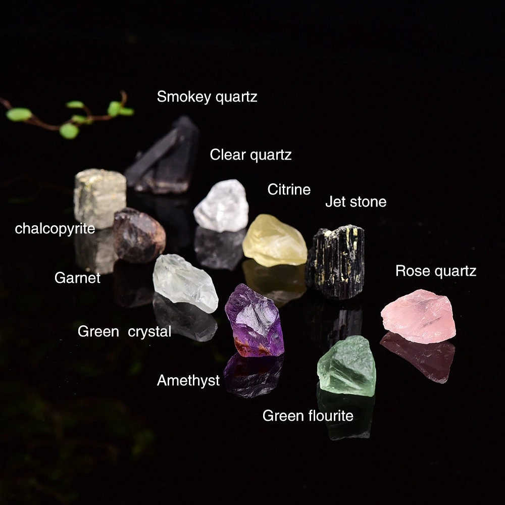 10 pcs Raw Mini Ores Stone Tumbled Crystal Stones Collection | Etsy