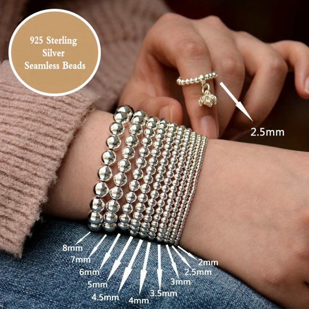 925 Sterling Silver Beads Seamless Beads Round 2mm 3mm 4mm 5mm - Etsy