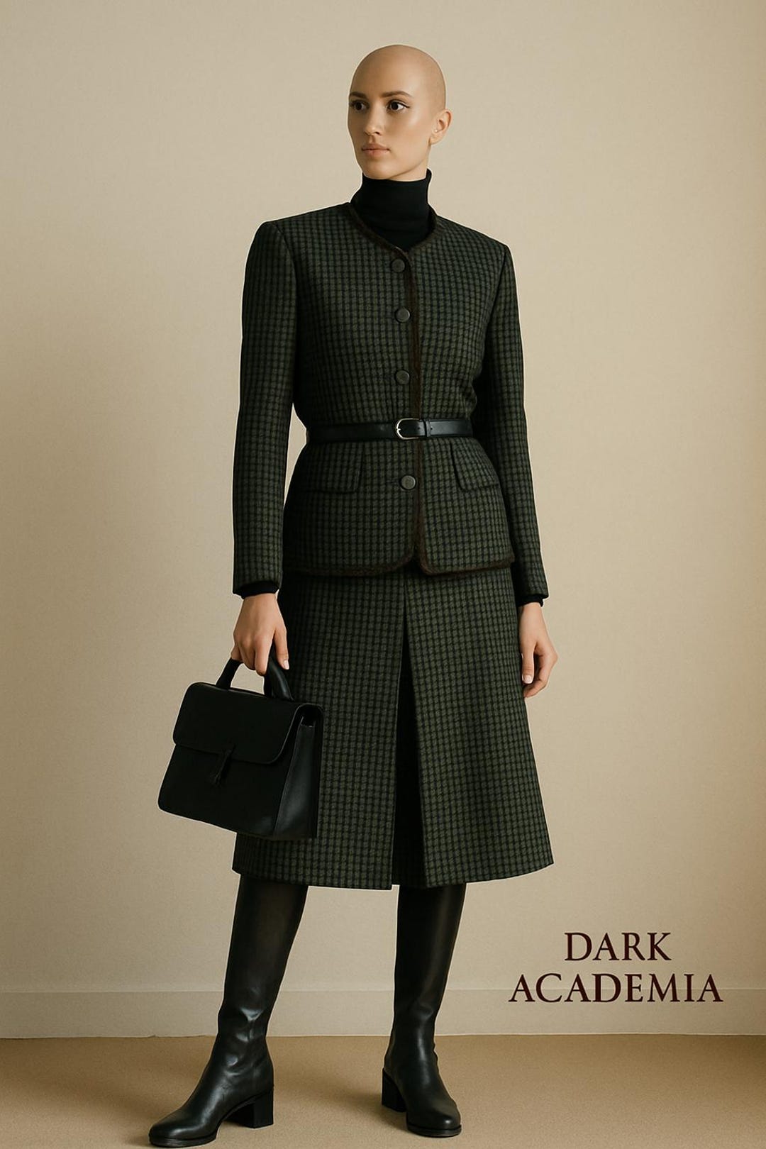 Vintage Dolzer Merino Wool Cashmere Suit 30% Cashmere Green Brown Check ...